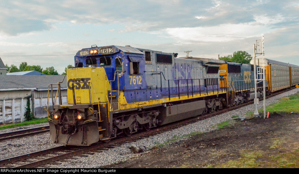 CSX C40-8W Locomotive in the yard